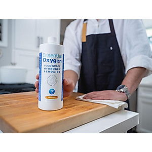 Essential Oxygen Food Grade Hydrogen Peroxide 3%, Natural Cleaner, Refill, 32 Fl Oz