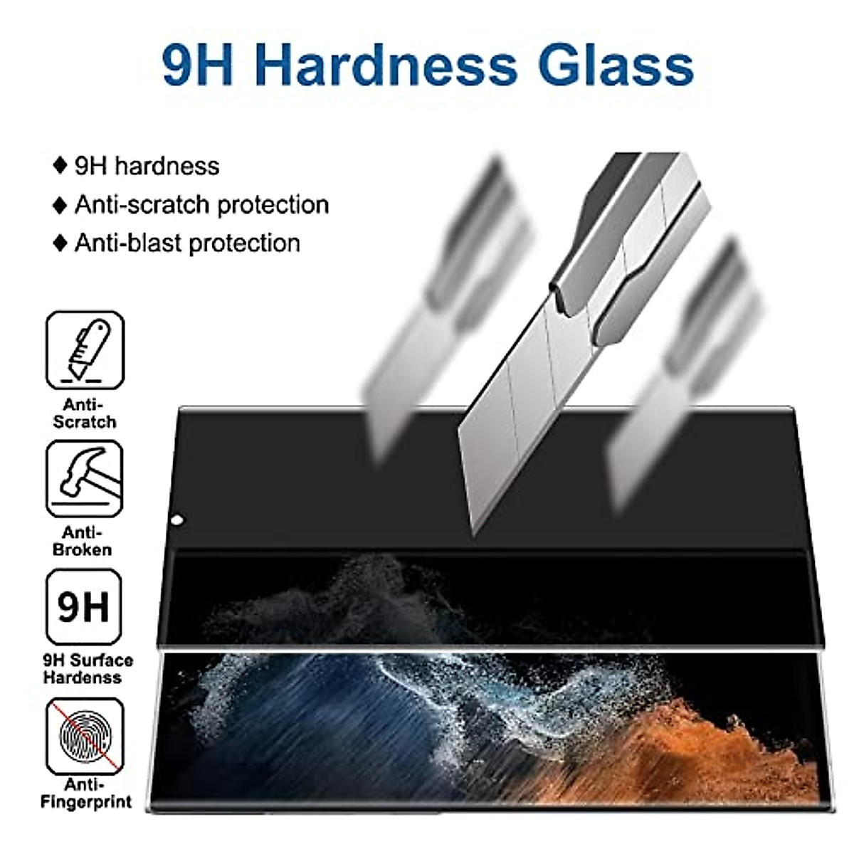 mozeeda [2 Pack] Galaxy S22 Ultra Privacy Screen Protector,Anti-Spy,3D Full Coverage,Anti-Scratch,9H Hardness HD Tempered Glass Black Film for Samsung Galaxy S22 Ultra 5G+ 6.8"