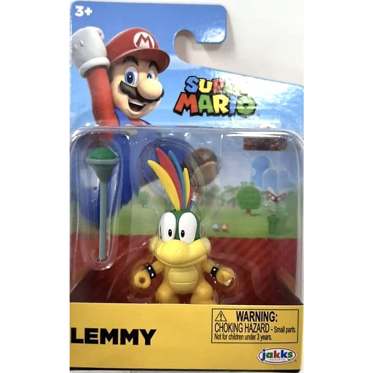 SUPER MARIO Lemmy Koopa 2.5 inch Mini Figure with Wand Action Bowser Kids