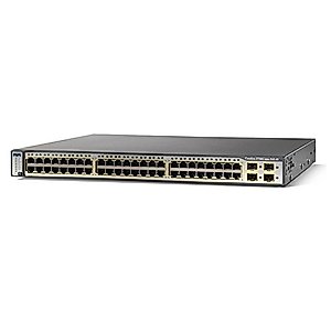 Cisco WS-C3750G-48PS-S Catalyst 48-Port Stackable Gigabit PoE + 4 SFP Switch (Renewed)