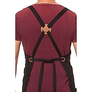 ARAWAK BRAVE Professional Cooking Apron Chef Designed for Kitchen BBQ Grill / 10 OZ Women and Men Bib Adjustable/Towel Loop