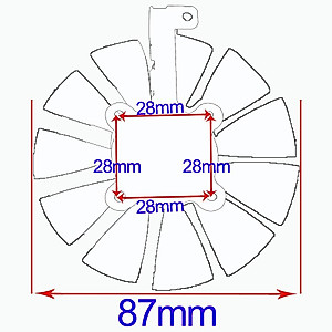 inRobert 87mm T129215SU Graphics Card Cooling Fan for ASUS Strix GTX980Ti/R9390/RX480/RX580 Video Card Cooler (Fan-3pcs)