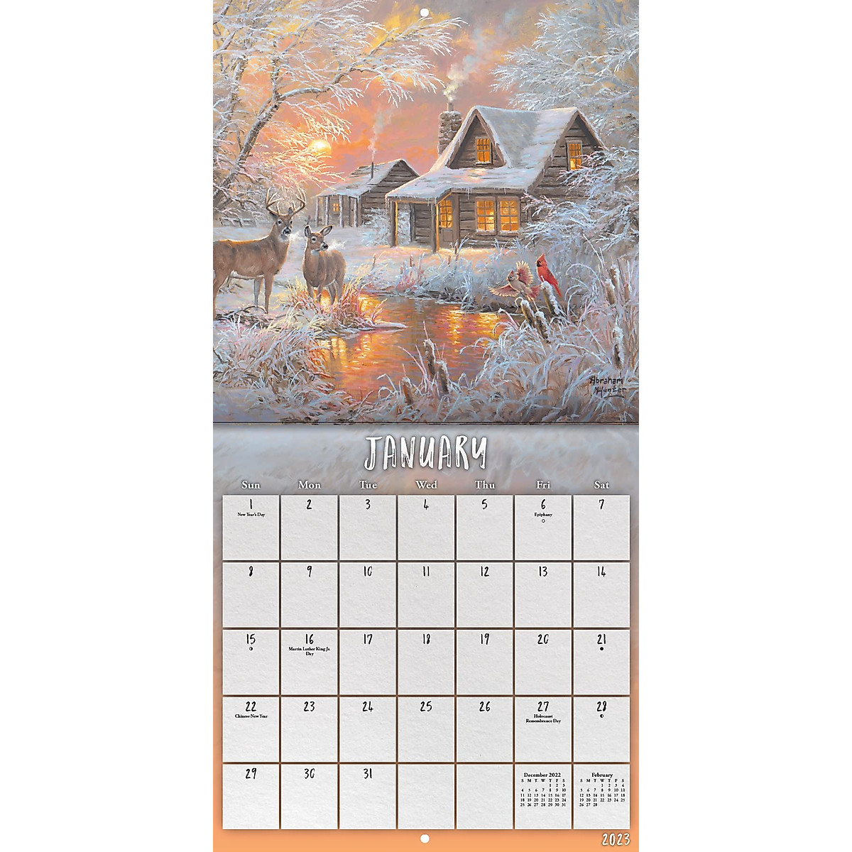 2023 Country Road by Abraham Hunter Wall Calendar