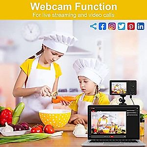 Digital Camera 4K 56MP Kids Digital Camera for Photography, Autofocus Small Digital Camera 20X Digital Zoom Portable Digital Camera for Boys and Girls with 32GB SD Card - Black