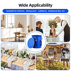 PioneerWorks Fryer Grease Bucket, 6 Gal Fryer Oil Bucket with Lid, Oil Disposal Caddy, Coated Carbon Steel Oil Filter Pot with Rust-Proof Coating, Oil Transport Container with Lock Clips, Filter Bag