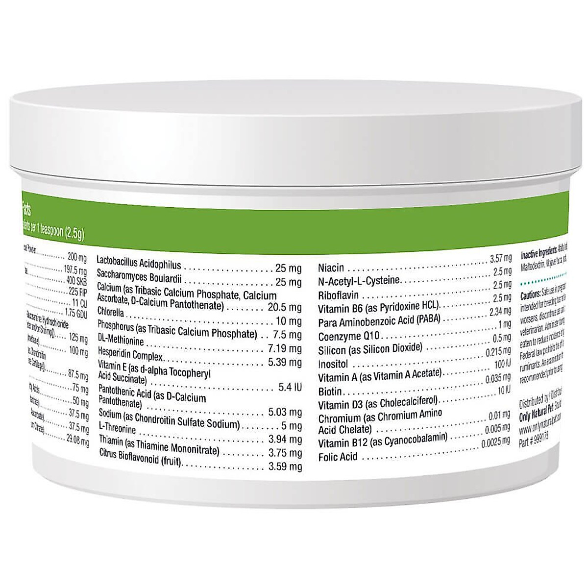 Only Natural Pet Senior Ultimate Daily Canine Vitamin Supplement for Dogs Complete Holistic Health Support - Made in USA, 5.3 oz Turkey Flavored Powder