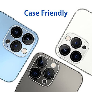 【3 Pack】Dengduoduo Tempered Glass Camera Lens Protector for iPhone 13 Pro 6.1" & iPhone 13 Pro Max 6.7", Ultra HD, 9H Hardness, Anti-Scratch, Case Friendly, Easy to Install [No Affect on Night Shots]