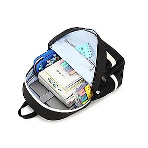 Jaygulf Waterproof Women Laptop Backpack Fashion Girl Daypack Black