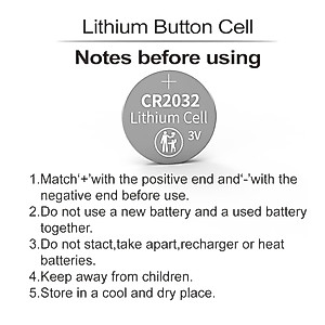 40 Pack CR2032 Batteries, 3V Lithium Coin Battery for Small Electronic Devices, 5 Year Shelf Life