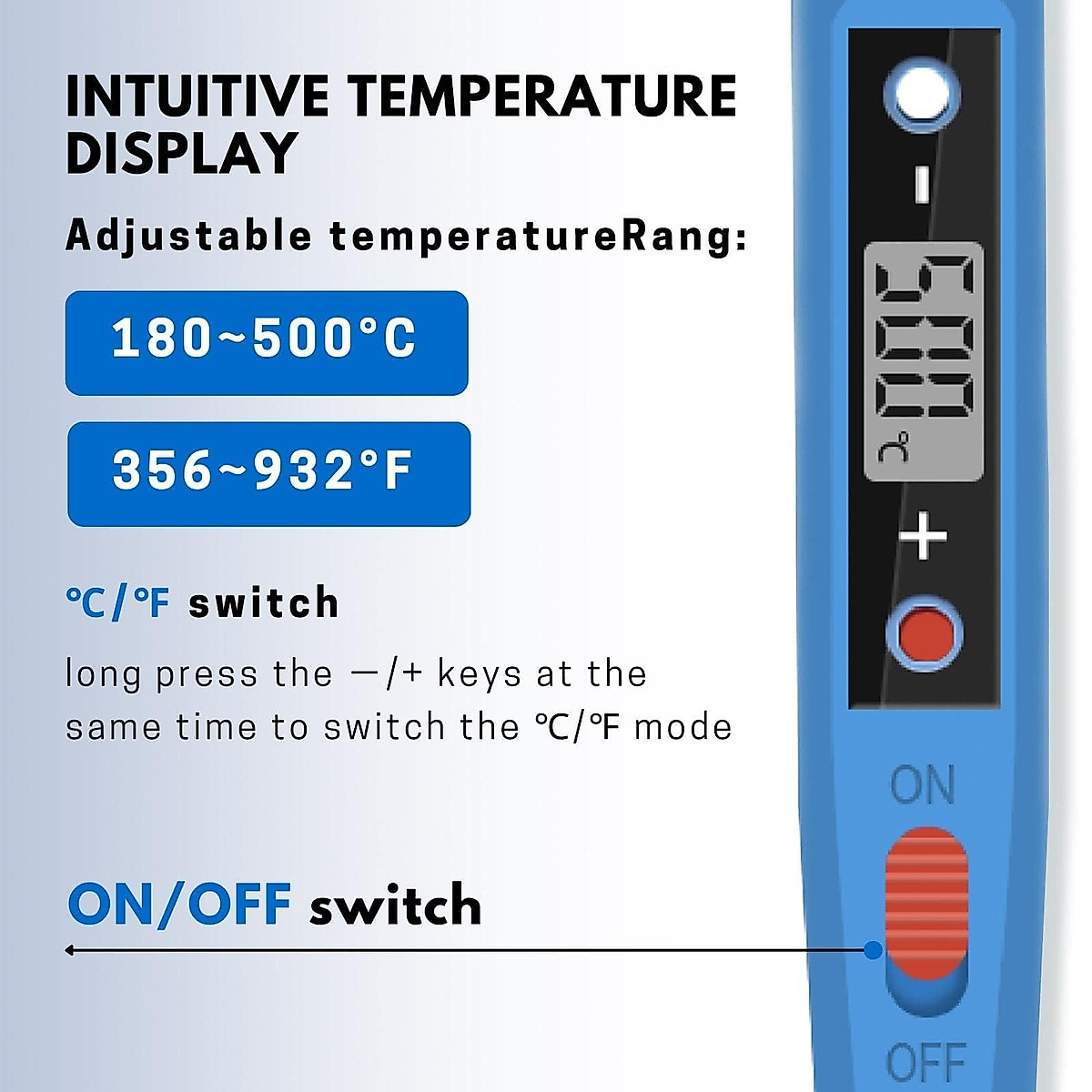 Wood Burning Kit, LED Display Wood burning Tool with Adjustable Temperature Switch Pyrography Pen for Adults Beginners