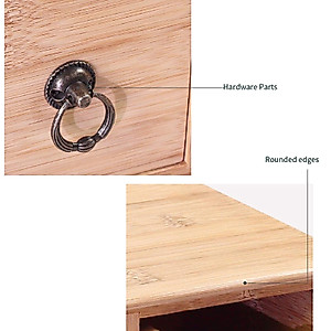 Desktop Storage Box With Drawers - Desktop File Cabinet Organizers, Multi-Layer Drawer Storage Box, Solid Wood Flat File Cabinet, A4 Treatment Storage Cabinet For Home Desktop Office ( Size : 3 layer