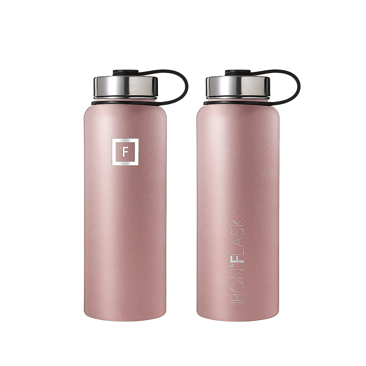 IRON °FLASK Sports Water Bottle - 40 Oz 3 Lids (Wide Spout Lid), Leak Proof - Stainless Steel Gym & Sports Bottles for Men, Women & Kids - Double Walled, Insulated Thermos, Mothers Day Gifts for Mom