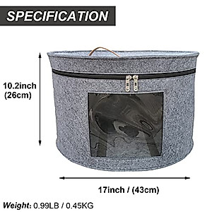 Aeeteek 1 Pack Hanging Organizer and Hat Box For Women Storage Portable Travel Hat Case