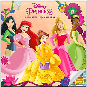 Disney Princess Calendar 2024 - Deluxe 2024 Disney Princesses Wall Calendar Bundle with Over 100 Calendar Stickers (Disney Princess Gifts, Office Supplies)