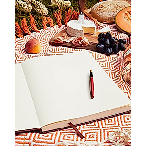 BEECHMORE BOOKS Ruled Notebook - British A4 Journal XL 8.5" x 11.5" Hardcover Vegan Leather, Thick 120gsm Cream Lined Paper | Gift Box | Chestnut Brown