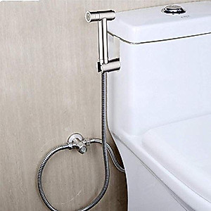 MINJING Portable Travel Bidet Sprayer Connects to Mixer Tap Handheld - 304 Stainless Steel Toilet Spray Gun Set Small Shower-Free Dual-Mode Toilet