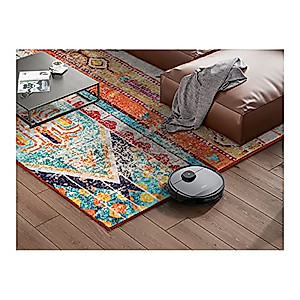 Wonnitar Machine Washable Round Area Rug 6ft - Southwestern Ultra-Thin Large Round Rug for Bedroom,Non-Slip Soft Living Room Circle Mat,Boho Non-Shed Carpet for Laundry Nursery Dining Room