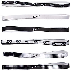 Nike Women's Printed Headbands Assorted 6PK White/Black Size One Size