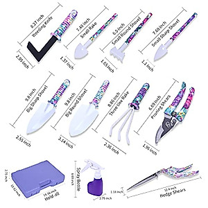 Gardening Gifts for Women Purple Garden Tools Plant Gifts Kit Set Hand Tool Cool Best Gift Unique for Plant Lovers from Daughter Child for Mom Grandma Mother Father Papa Dad Grandpa Birthday