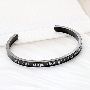 TGBJE Music Inspirational Gift No One Sings Like You Anymore Bracelet cuff Music Lover Fans Gift (BL singer cuff)