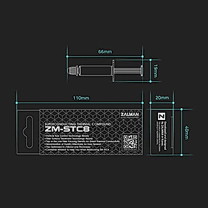 Zalman STC8 Thermal Paste, 1.5g Premium CPU Thermal Compound for All Processors, Heatsink, IC, Computer Processor, Cooler, GPU, Superconducting High Viscosity, 8.3 W/m-k, 350-480 Pa.s (ZM-STC8)