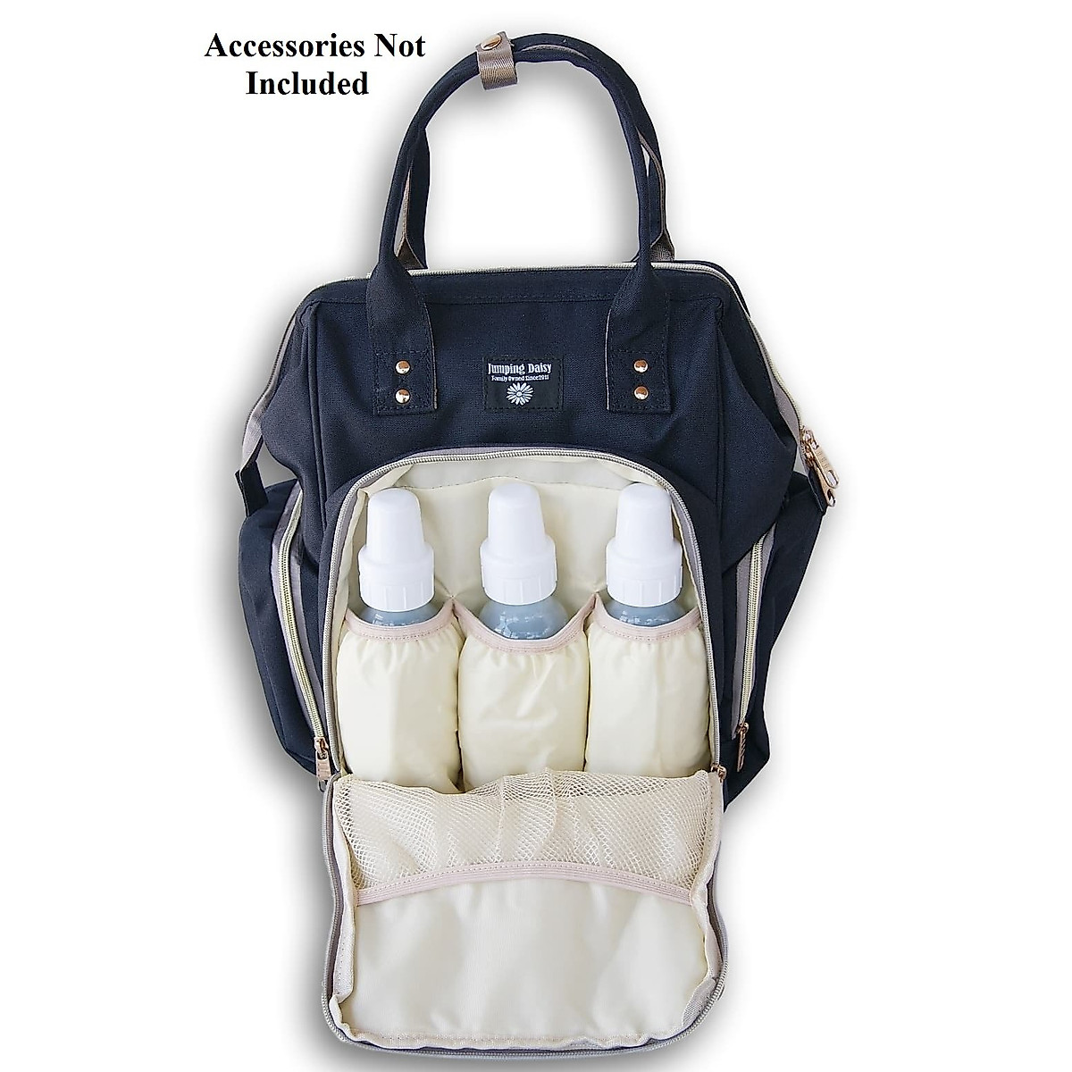 Jumping Daisy Large Backpack Baby Changing Diaper Bag (Blue)