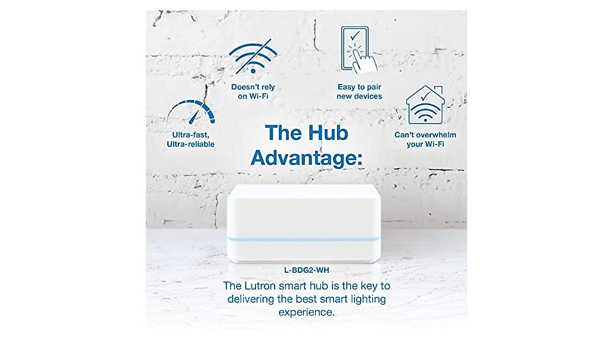 Lutron Diva Smart Dimmer Switch Kit – No Neutral Needed, Smart Hub Included