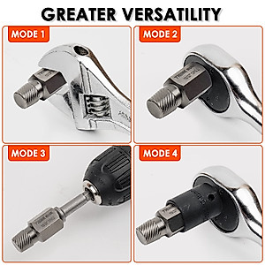 THINKWORK Upgraded Screw Extractor Set, 25-Piece 3/8" Inch Drive Easy Out Bolt Extractor Set, Multi-Spline, for Removing Broken Studs, Bolts, Screws