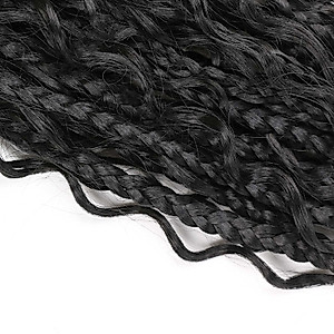 LMZIM Goddess Box Braids Crochet Hair 14 Inch Boho Crochet Box Braids Pre-looped 8 Pack Bohemian Box Braids Crochet Braids Synthetic Hair Extensions for Black Women