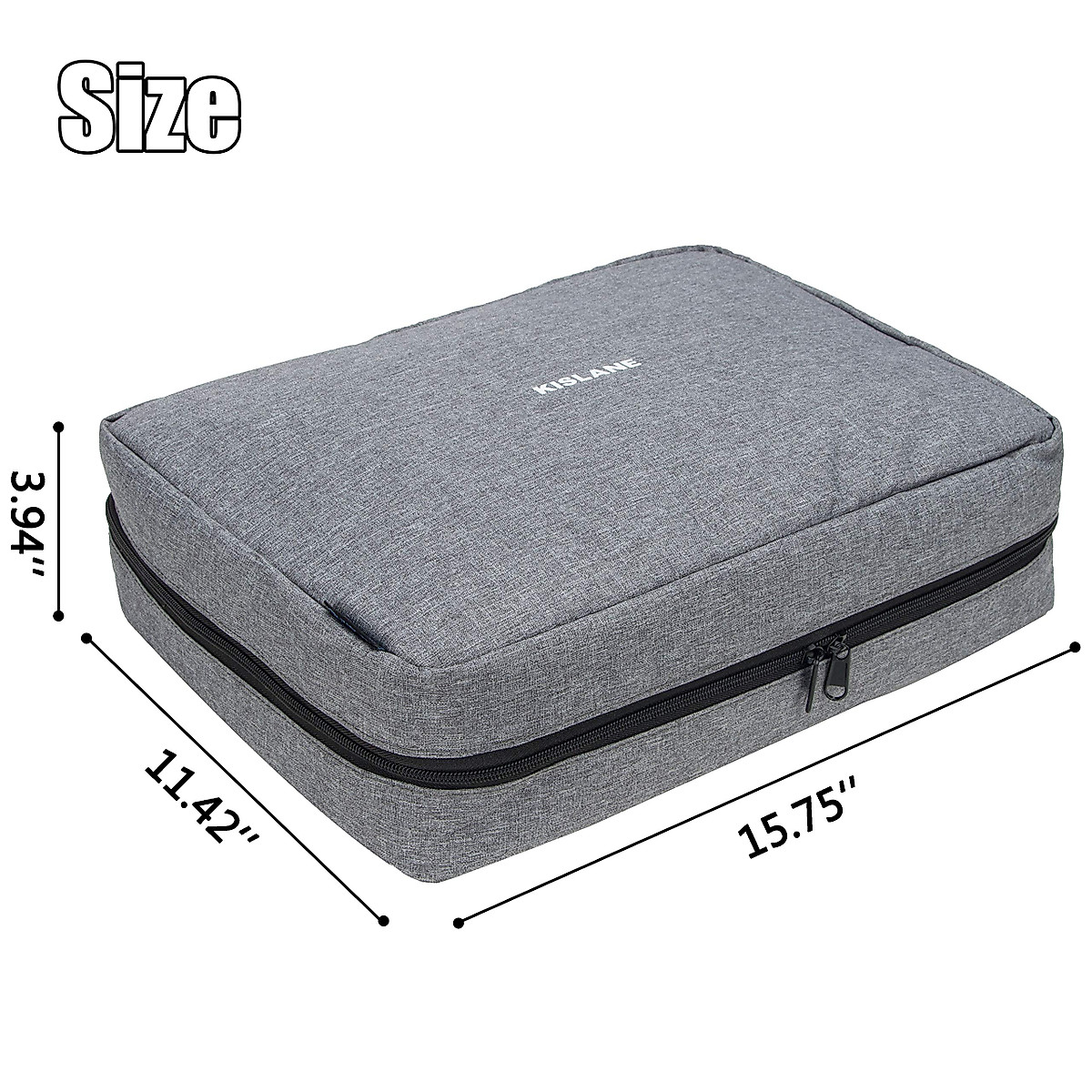 KISLANE Board Game Carrying Case with 18 pockets for Board Games, Pieces, Tokens, Cards and More, Expandable Board Game Storage Solution for Travel, Party, Gathering (Grey)