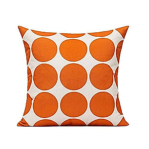 All Smiles Outdoor Pillow Covers Fall Patio Orange Throw Pillow Covers 16x16 Fall Decor Boho Furniture Pillow Cases Decorative Cushion Set of 4 for Home Porch Chair Couch Sofa Living Room Geometric