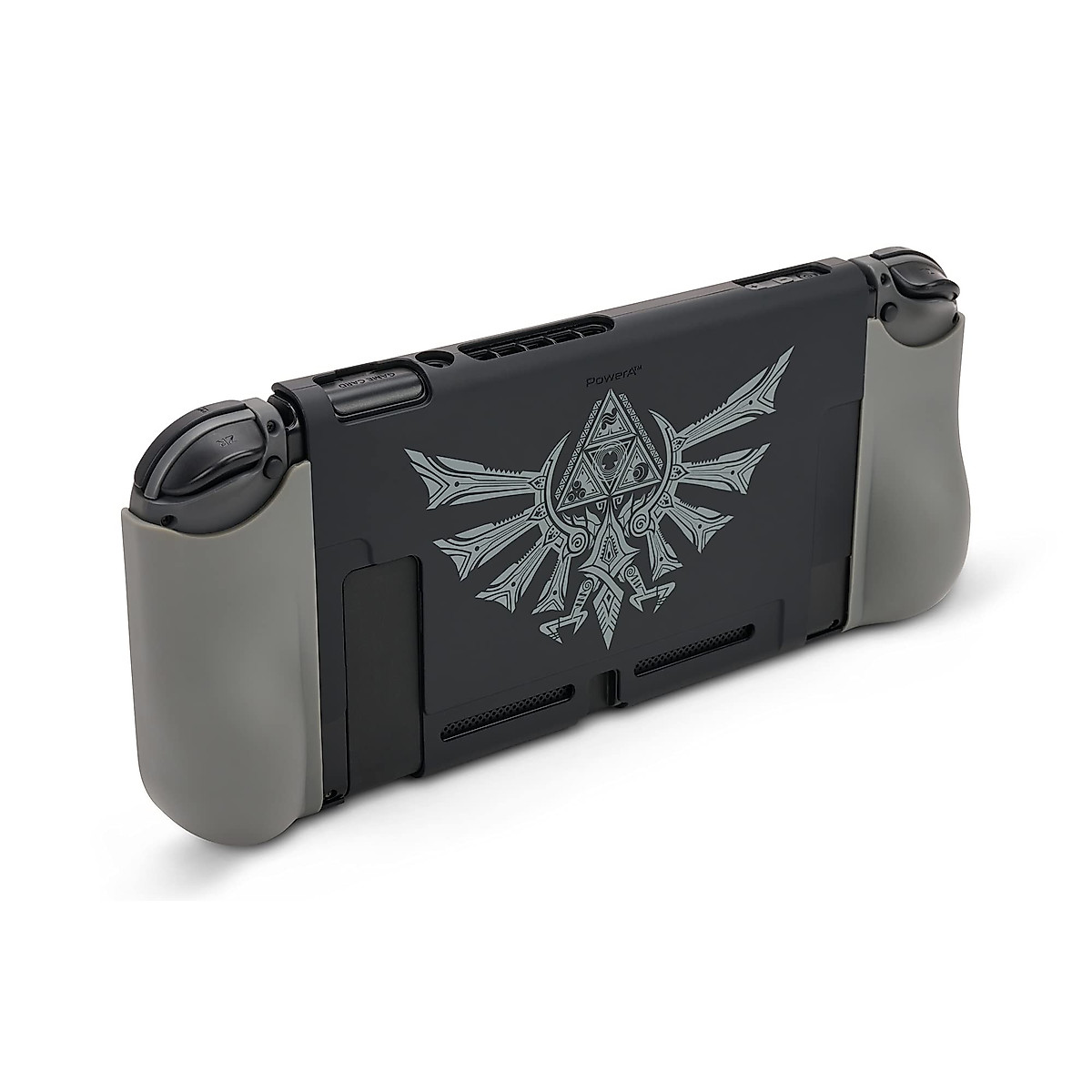 PowerA Console Shield for Nintendo Switch - Silver Hyrule Crest, Nintendo Switch, Protective Case, Gaming Case, Grip, Console Case, Accessories Storage, Officially Licensed