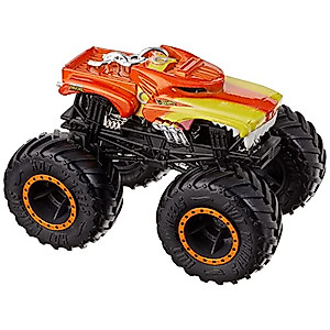 Hot Wheels Monster Trucks, 1:64 Scale Monster Trucks Toy Trucks, Set of 4, Giant Wheels, Favorite Characters and Cool Designs