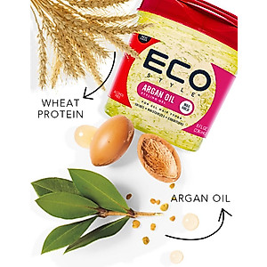 Eco Style Moroccan Argan Oil Styling Gel - Promotes Healthy Hair - Nourishes And Repairs - Delivers Long Lasting Shine - Provides Maximum Hold and Helps Tame Frizz - Ideal For All Hair - 8 oz