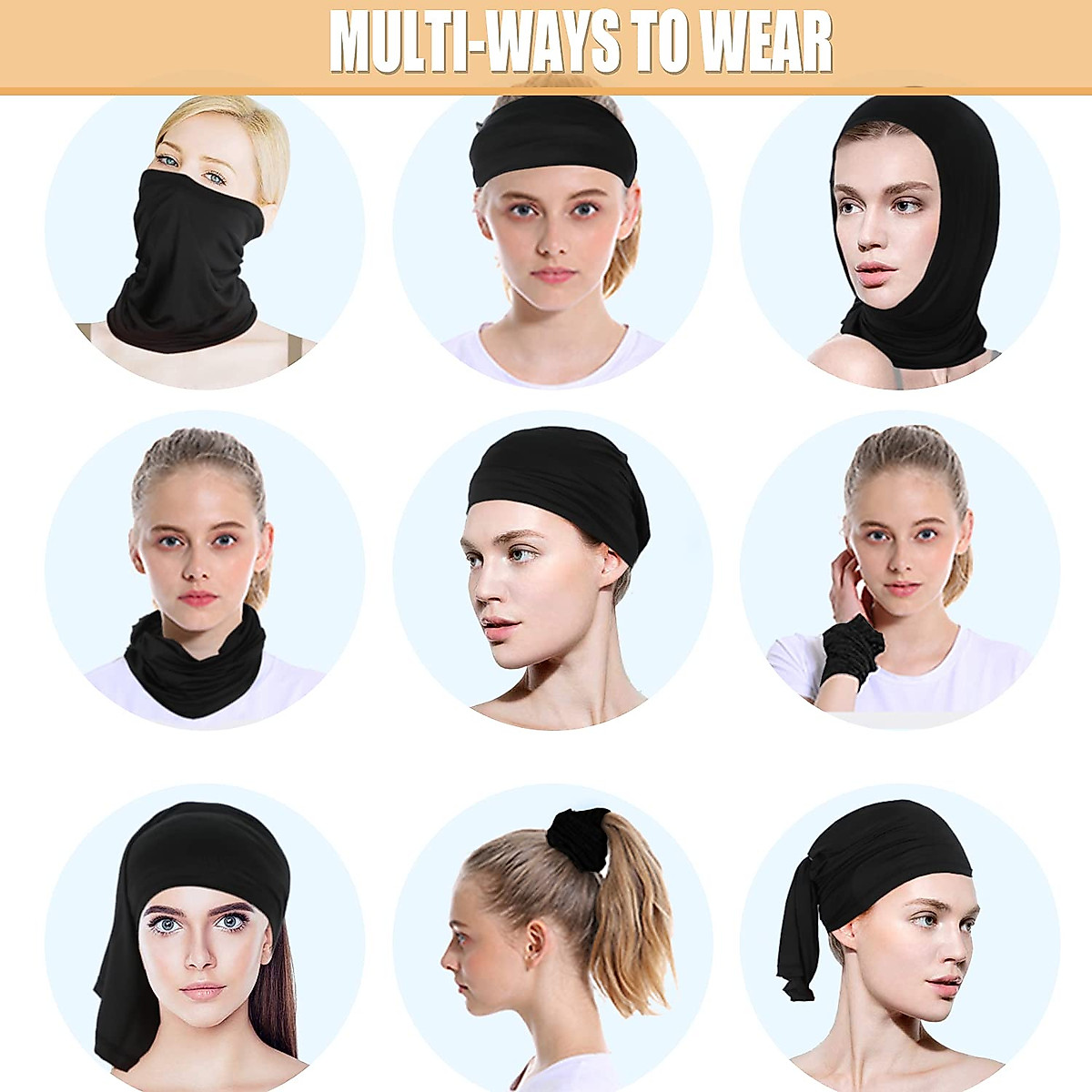 6 Pack Neck Gaiter Bandana Face Mask: Cooling Gator Mask for Outdoor Protection Breathable Face Cover Neck Scarf Protect from Dust Sun for Men Women Fishing Cycling Facemask Gaitor Balaclava, Red