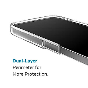 Speck Clear iPhone 15 Plus & 14 Plus Case - Slim, Built for MagSafe, Scratch Resistant & Drop Protection Clear Phone Case - Anti-Yellowing - 6.7 inch iPhone Case - Dual Layer - GemShell