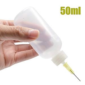 10Pcs Syringe Bottle with 15Pcs Dispensing Needles and 20Pcs Cap (30ml+50ml) Works for Precisely Delivery Grease,Oil Dispensing,Liquid Glue and Ink