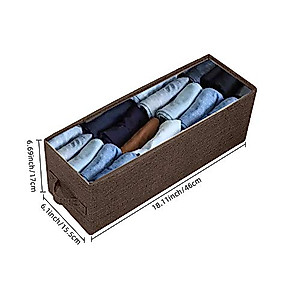 Narrow Dresser, Vertical Storage Unit with 4 Fabric Drawers, Metal Frame, Slim Storage Tower, 7.9" Width, for Living Room, Kitchen, Small Space, Gap (Brown)