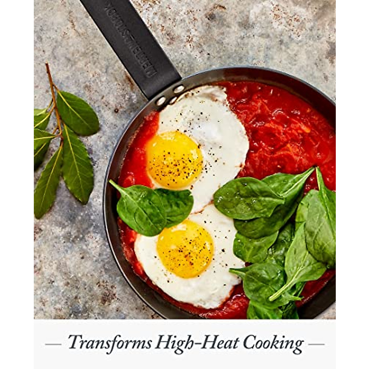 Merten & Storck Pre-Seasoned Carbon Steel Induction 8" Frying Pan Skillet, Oven Safe, Black