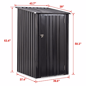 Compact Metal Outdoor Storage Shed 3x3 FT - Weather-Resistant Garden Tool Shed with Lockable Door, Versatile Utility Shed for Backyard, Patio, Lawn - No Floor Design for Customization