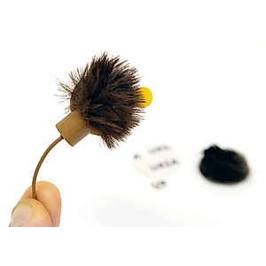 URSA Fur Circles - Mini Windshields for Lavalier/Lapel Microphones. Reduce Wind Noise & Clothing Rustle. Compatible with Sennheiser, RODE, Sanken, Tascam & More (9x Circles + 30x Stickies, MultiPack)