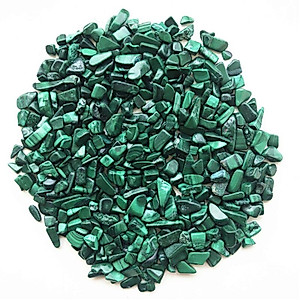 BAWHO Natural Quartz Chips Crystal Polished Gravel Aquarium Bulk Stones Tumbled Home Decoration Gemstones QINTINYIN (Color : Malcchite, Size : 100g)