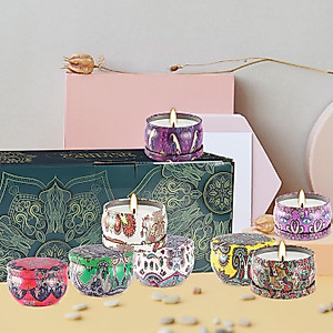 WPONSZU Scented Candles Gifts Set 24 Pack Soy Wax Travel Tin Jar Candles for Home 2.5 OZ jar Candles for Mom for Christmas, Birthday, Thanksgiving, Mother's Day