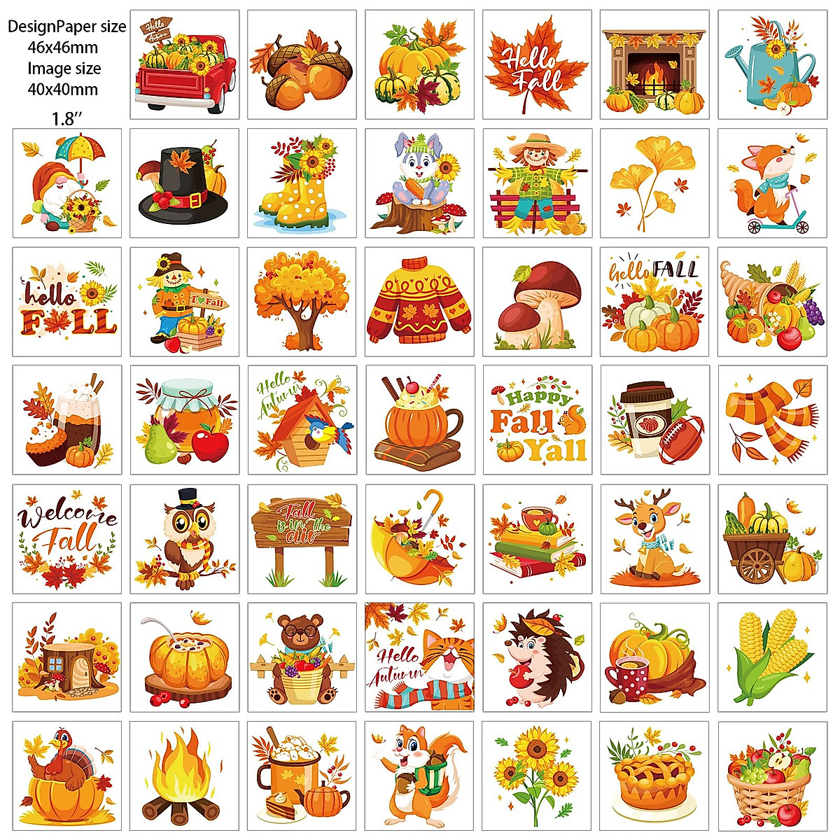 HOWAF 96pcs Fall Temporary Tattoos for Kids, Fall Harvest Face Tattoos for Welcome Fall Hello Autumn Party Decoration Supplies, Autumn Harvest Tattoo Stickers with Pumpkin Scarecrow Design