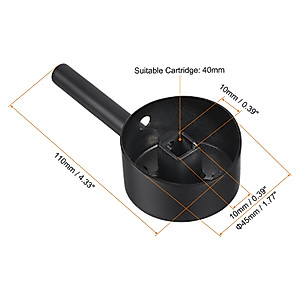 uxcell Single Lever Faucet Handle for 40mm Cartridge, Zinc Alloy Faucet Handle Replacement for Kitchen Bathroom Shower, 4.3"x1.8", Black