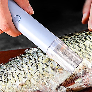 GHRYTY Electric Fish Descaler,Portable Electric Fish Scaler Remover,Powerful Electric Fish Scaler,Fish Scaler Descaler Tool,Waterproof Fishing Scale Fish Skin Cleaner Brush