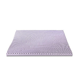Best Price Mattress 2 Inch Egg Crate Memory Foam Mattress Topper with Soothing Lavender Infusion, CertiPUR-US Certified, Queen