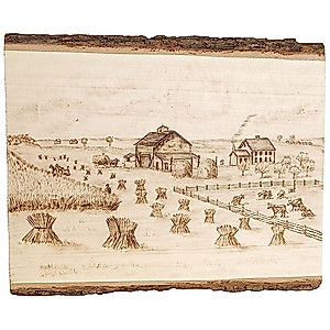 Walnut Hollow Basswood Plank Medium with Live Edge Wood (Pack of 3) - for Wood Burning, Home Décor, and Rustic Weddings