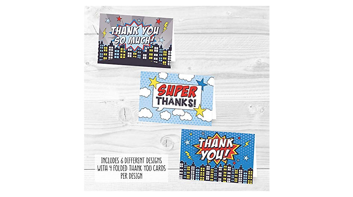 Unique Superhero Thank You Cards for All Occasions
