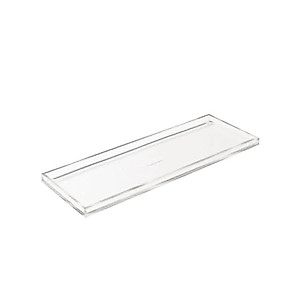 russell+hazel Acrylic Bloc Narrow Accessory Tray, Clear, 4.5” x 12.2” x .5” (31381)